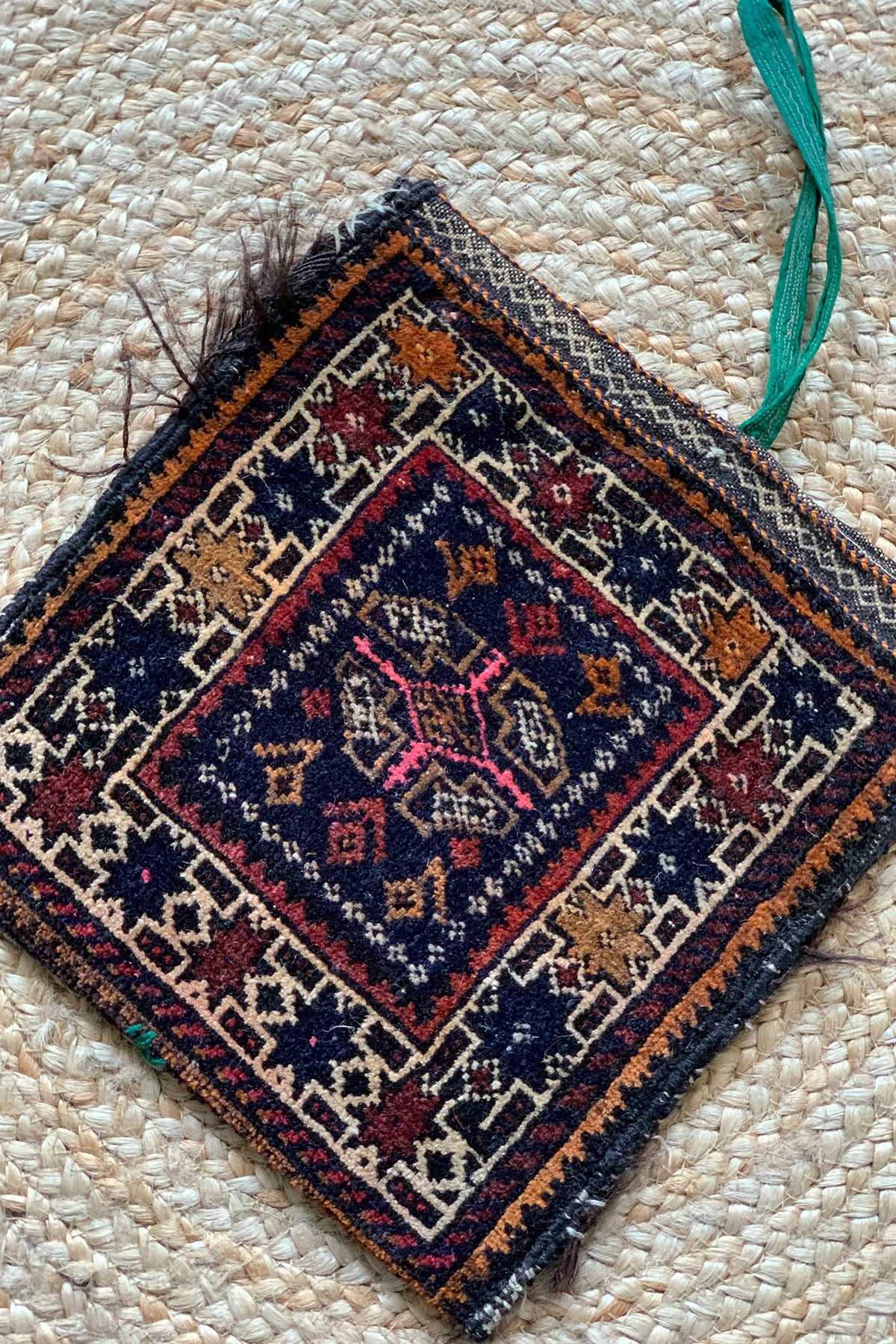 Small Persian Bag with Green Handle – Swoon Rugs